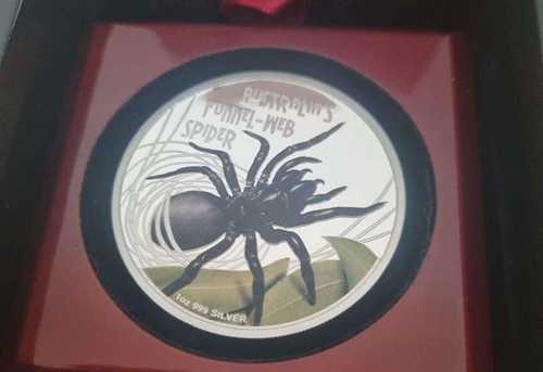 Монета Воронковый паук. Тувалу