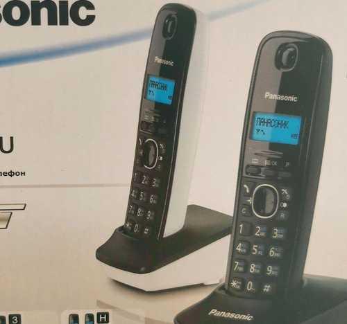 Радиотелефон 2 трубки panasonic kx tg1612ru