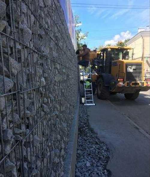 Сетка для габионов, забор из габиона