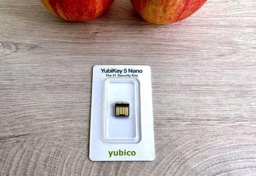 Новый ключ защиты YubiKey 5 Nano Type-А