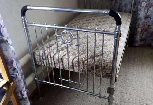 Кровать медная,никелированная