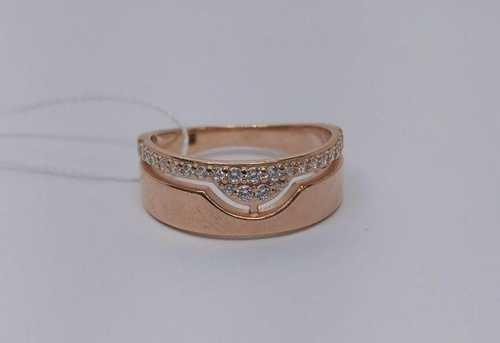 Золотое кольцо с фианитами 585 пробы 17,5 размер