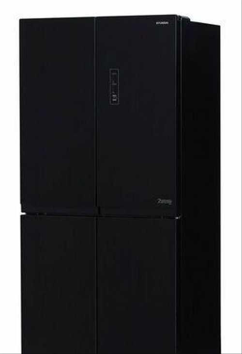Холодильник Hyundai CM5005F черное стекло Новый