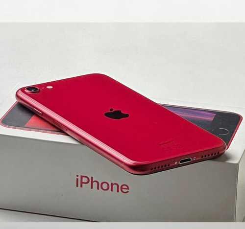 iPhone SE (2020), 128гб, Red, Sim eSim, АКБ 100%