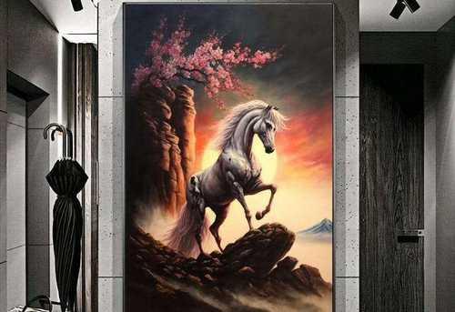 Картина на холсте маслом Грациозная лошадь