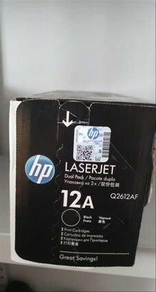 Оригинальный новый картридж HP Q2612AF