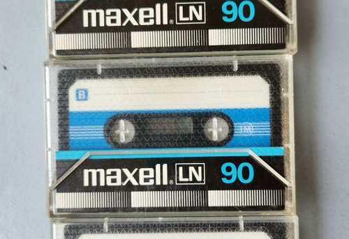 3 аудиокассеты maxell ln 90