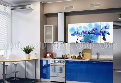 Кухня Орхидея синяя