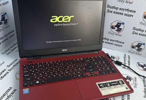 Acer e5-511, красный ноутбук 2017г Intel c2840/500