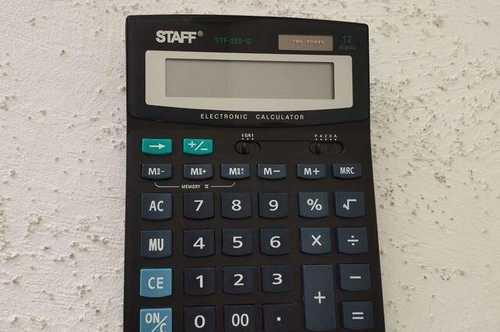 Калькулятор staff STF-888-12 20*15 см черный
