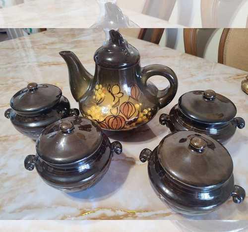Чайник и горшочки семикаракорская керамика