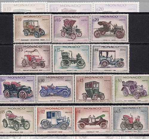 Монако. 1961 г. Транспорт. Ретро автомобили
