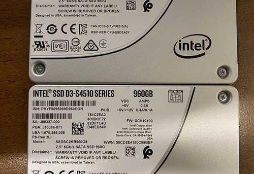 SSD Intel D3-S4510 960Gb пара ssdsc2KB960G8