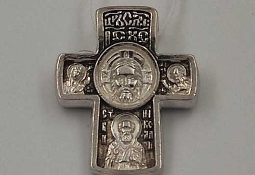 Небольшой крест из серебра Святитель Николай, 108