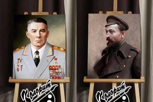 Портреты Дзержинского и Маргелова