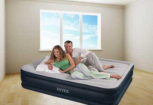 Надувной матрас Intex Ideal двухспальный с насосом