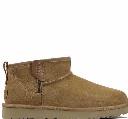 Ugg Mens Classic Ultra Mini Zip Boot Chestnut