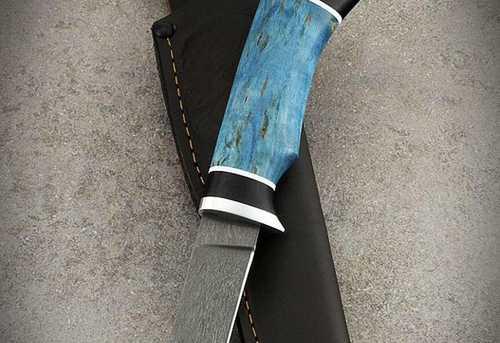 Нож охотничий Кардинал Х12мф граб, береза синяя