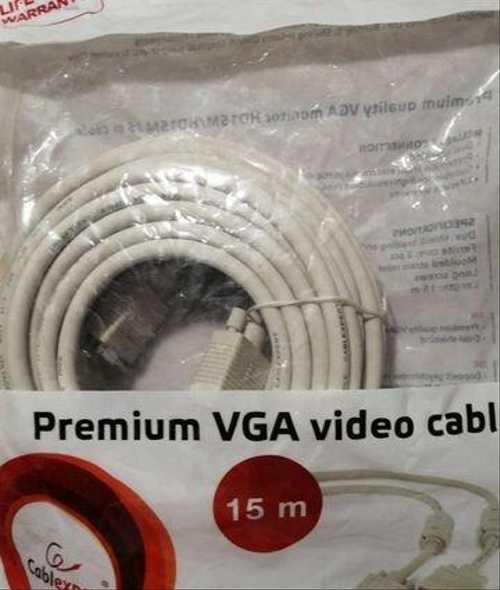 Удлинитель VGA кабеля 15 метров