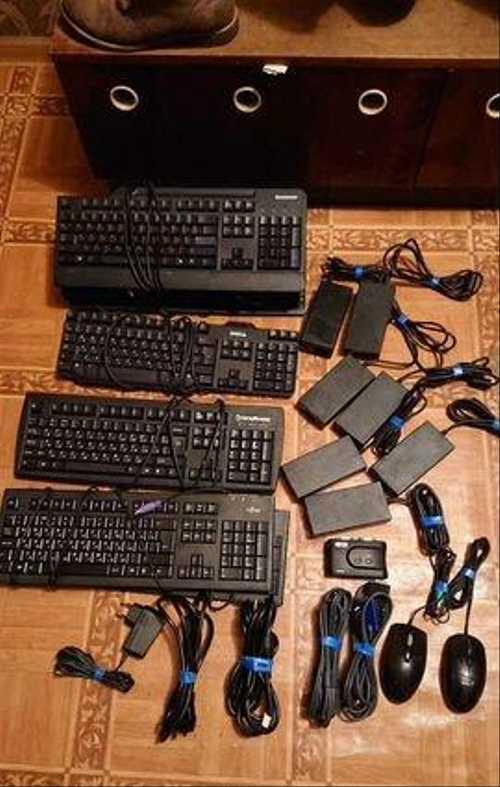 Клавиатуры, блоки питания, мышки, провода