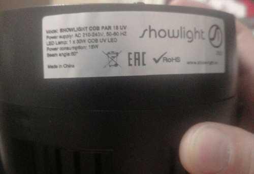 Ультрафиолетовый прожектор dmx LED cob par 15w uv
