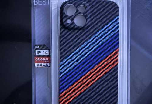 Чехол iPhone 14 Pro Luxo BMW M Sport Carbone