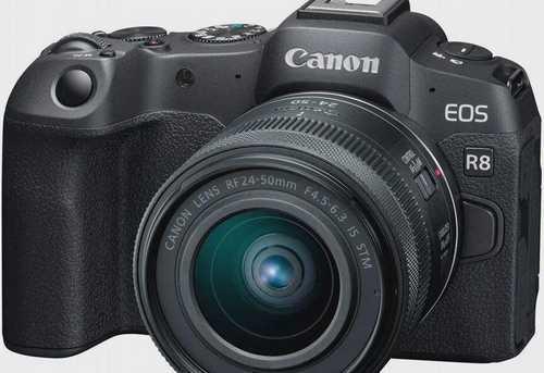 Canon EOS R8 Kit RF 24-50mm f/4.5-6.3 IS STM новый