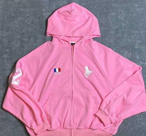 Зип-худи Balenciaga x Polo Ralph Lauren розовая