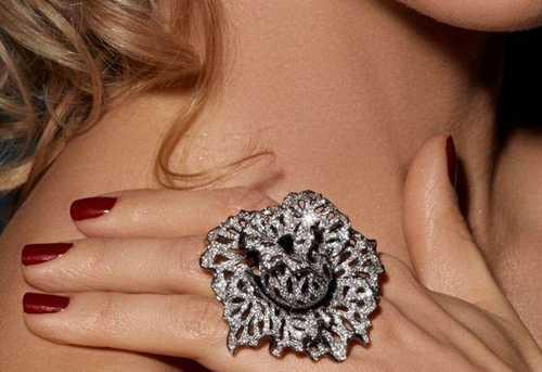 Коктейльное кольцо с бриллиантами