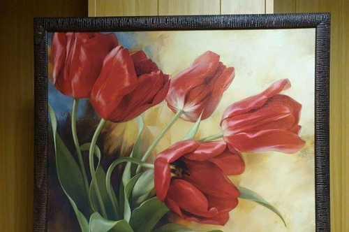 Картина Красные тюльпаны 61на76 см