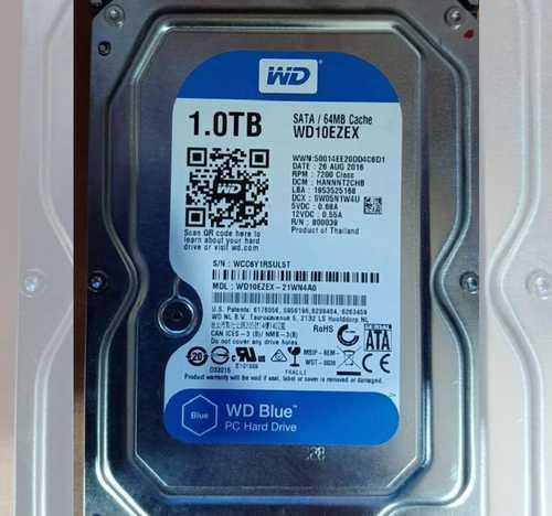 Жесткий диск WD 1 tb 3.5 дюйма