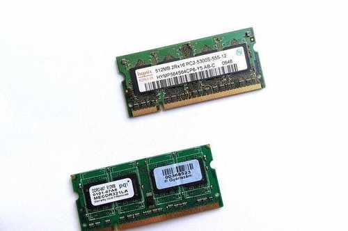 Память DDR2 2x 512MB 1GB 667MHz рабочая проверена