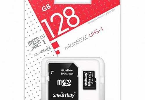 Micro sdxc карта памяти Smartbuy 128GB с адаптером
