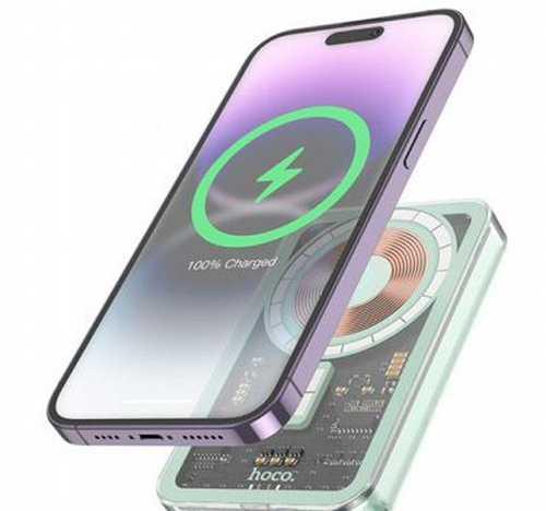 Внешний аккумулятор Hoco Q14 5000 mAh, мятный