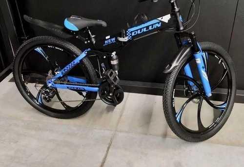 Горный велосипед dulun черно-синий неон 24S