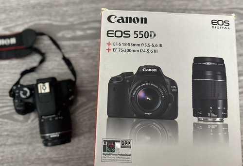 Зеркальный фотоаппарат canon EOS 550D
