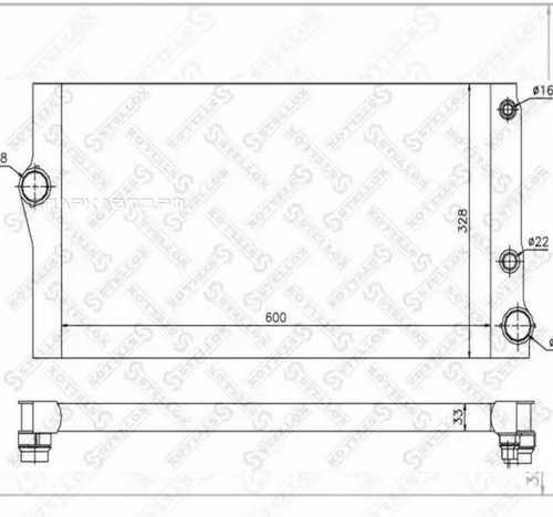 Радиатор системы охлаждения АКПП\ BMW F01/F02 3.0i 24V 08 Stellox 1025579SX