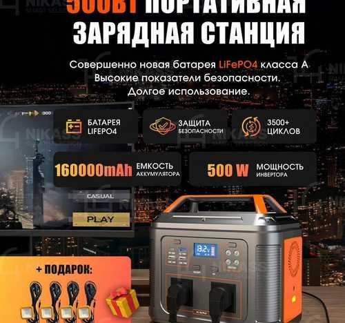 Портативная зарядная станция 160 000 мАч