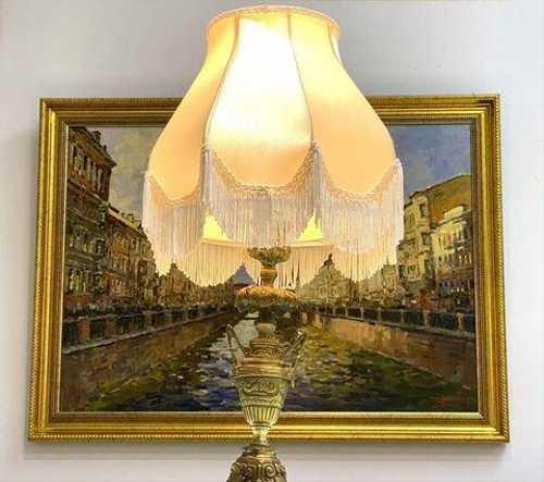 Винтажная бронзовая настольная лампа | Festima.Ru - Мониторинг объявлений