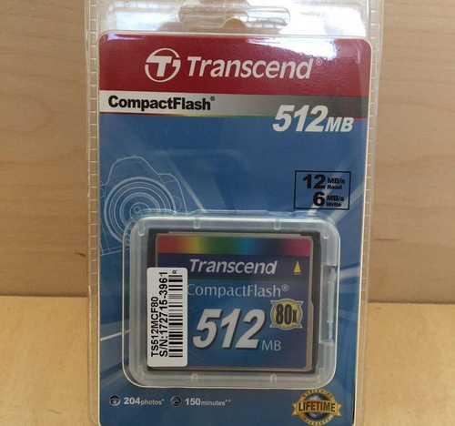 Карта памяти Compact flash (CF) 512 mb Transcend