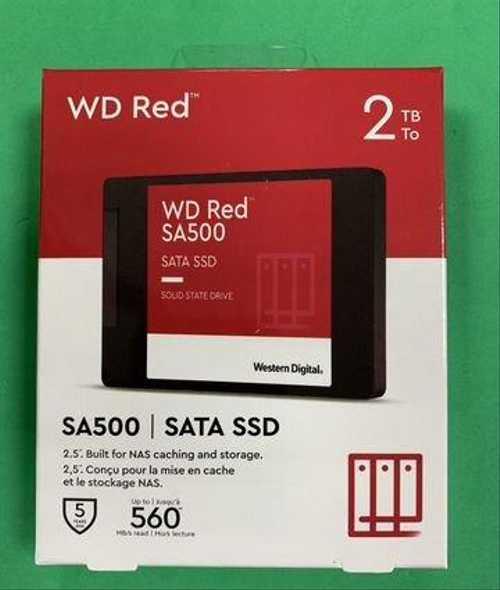 Western Digital SSD Red 2tb WDS200T1R0A, NEW