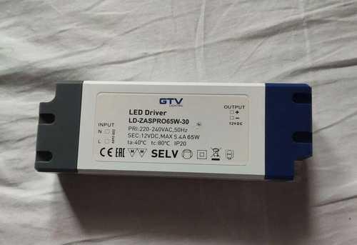 Блок питания для светодиодов 220/12V 65W IP20