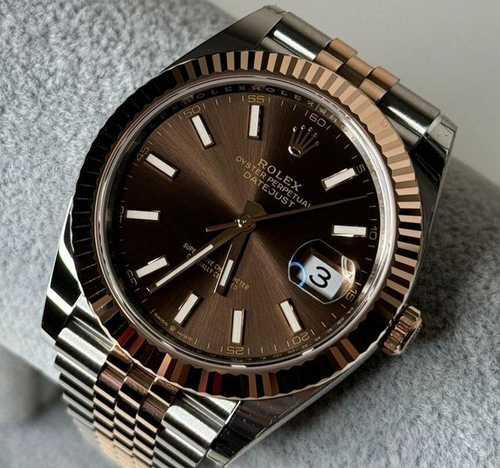 Часы rolex datejust 41mm chocolate