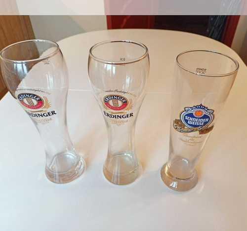 Пивные бокалы Erdinger (2 шт), Schneider weisse