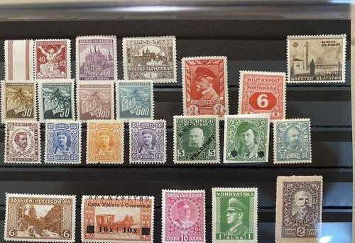 Чистые марки Балкан, 22 шт, 1894-1944 гг