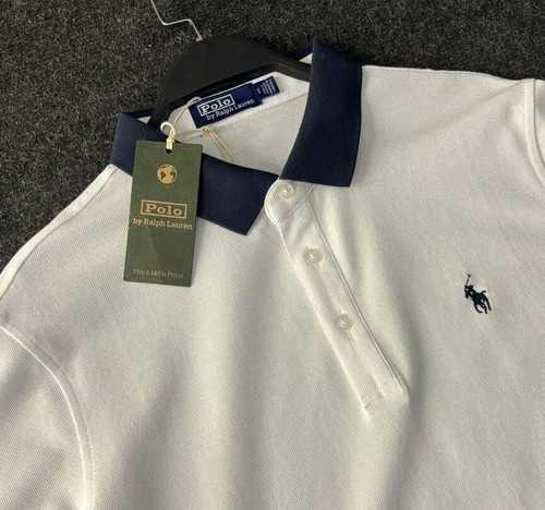 Футболка поло Polo Ralph Lauren белая LUX мужская