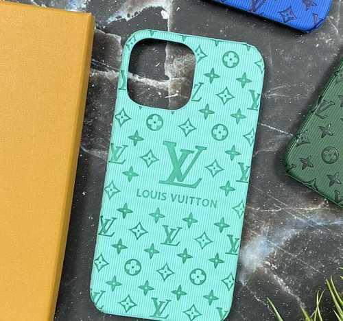 Чехол на iPhone 13 Pro Max Louis Vuitton бирюзовый