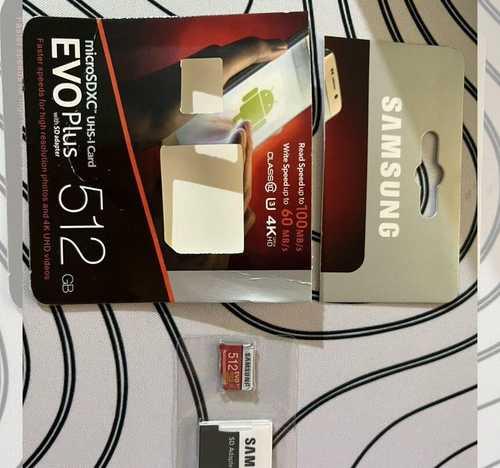 Карта памяти micro sd 512 samsung