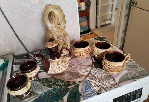 Чайный набор с вазой керамический