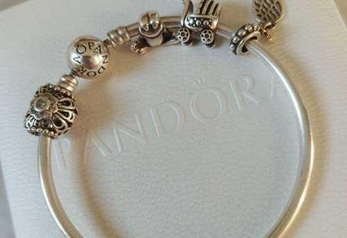 Pandora браслет оригинал серебро 16 размер